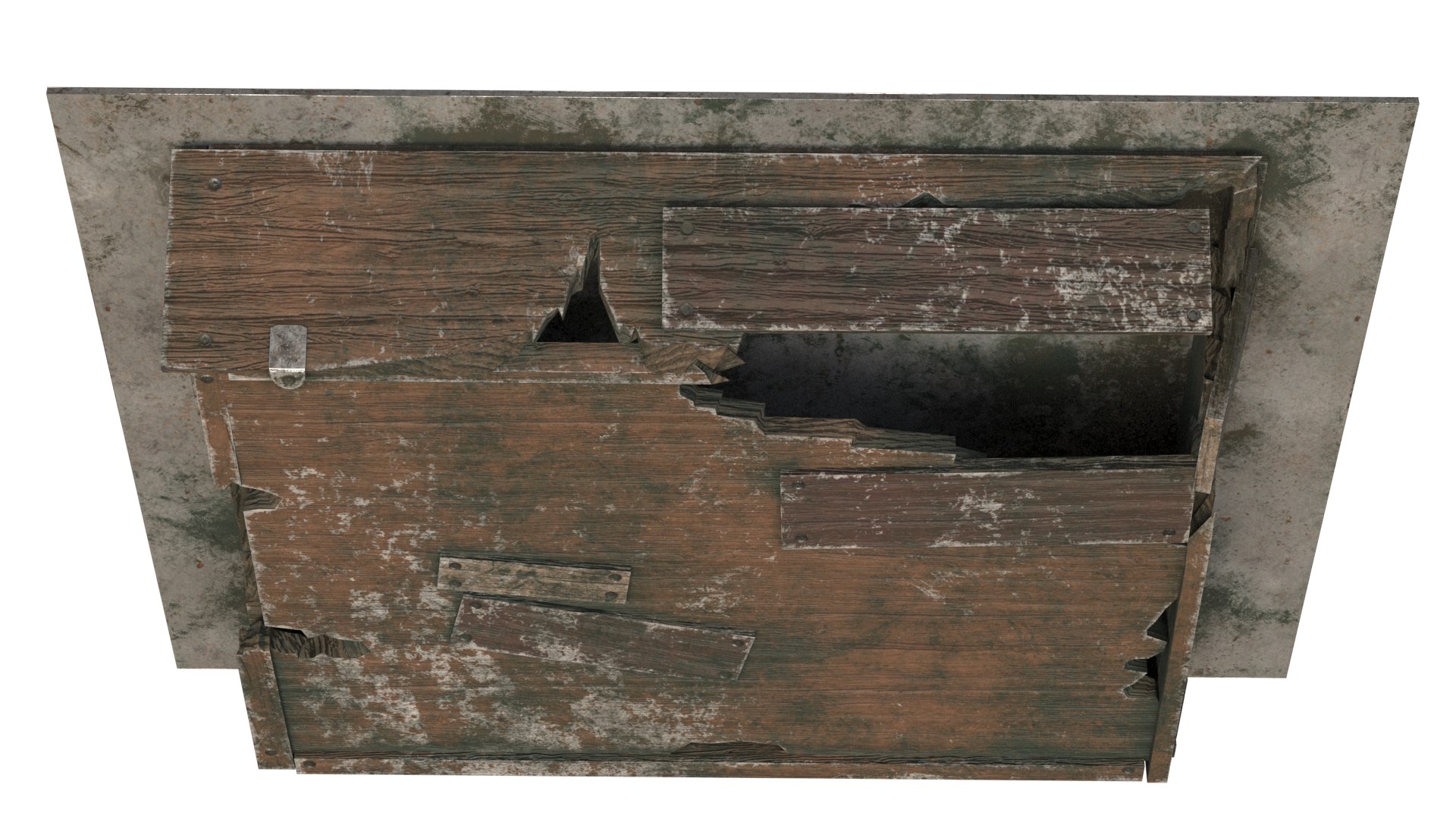 Post Apocalyptic Wooden Wall Crate 3D Model - TurboSquid 1832514
