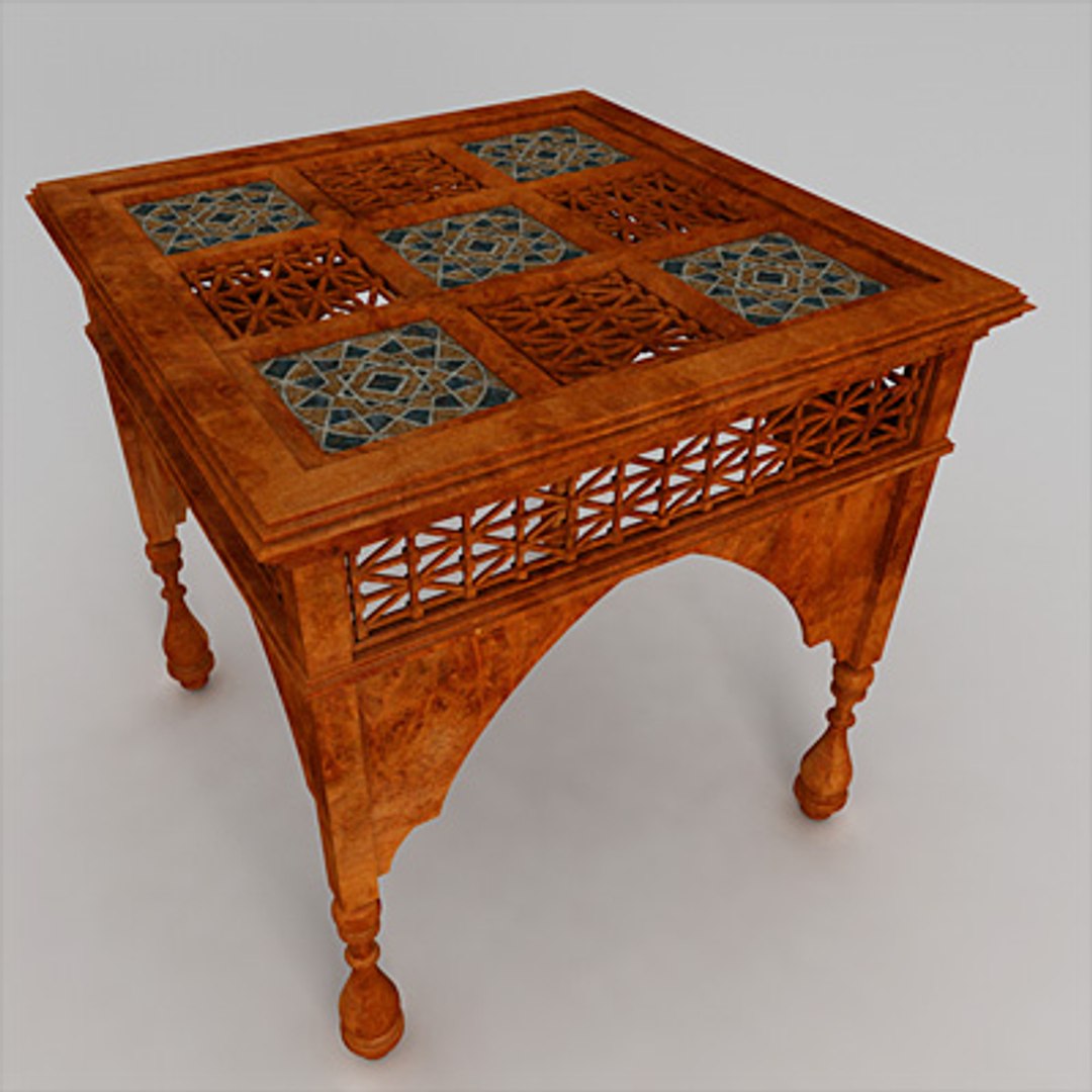 3d model arabic coffee table
