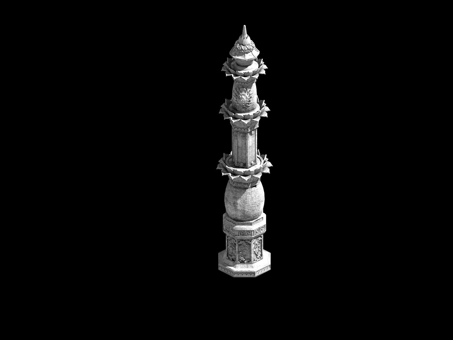 3D Decorative Stone Sculpture - - TurboSquid 1448136