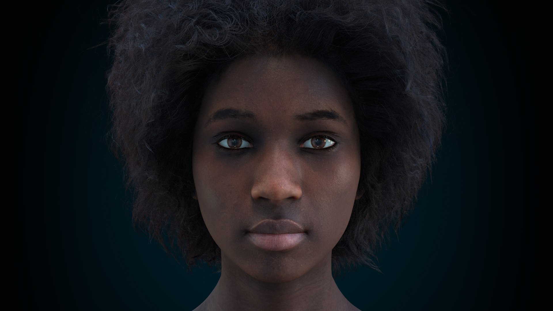 3D female character rig face model - TurboSquid 1409313