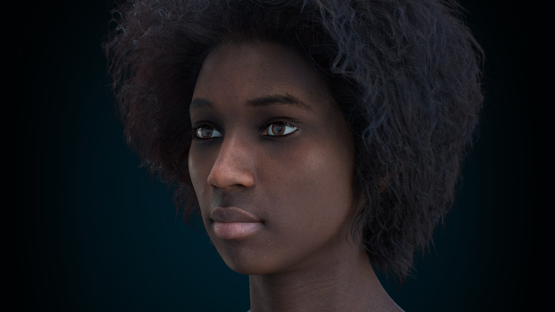 3D Female Character Rig Face Model - TurboSquid 1409313