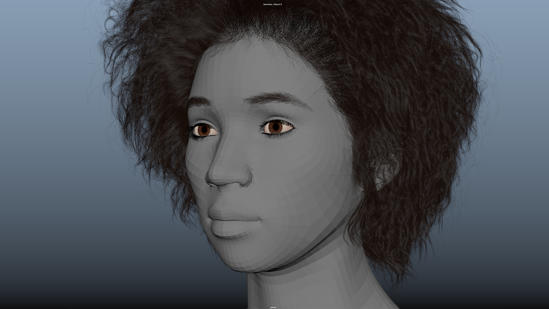 3D female character rig face model - TurboSquid 1409313
