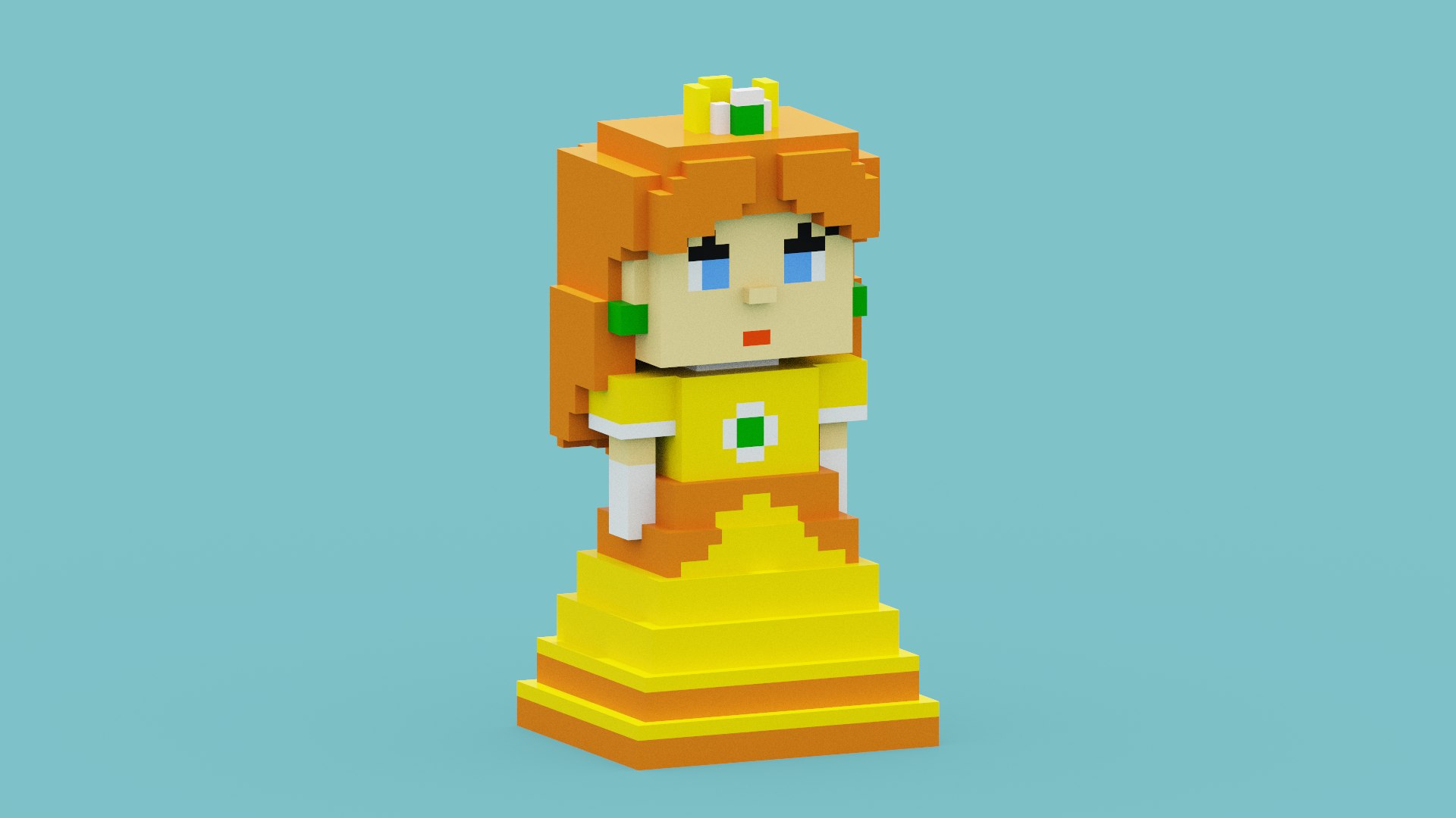 modelo 3d Voxel Princess Daisy - TurboSquid 1962061
