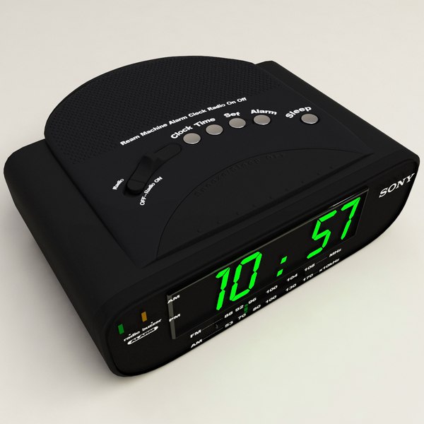 digital clock radio 3d model