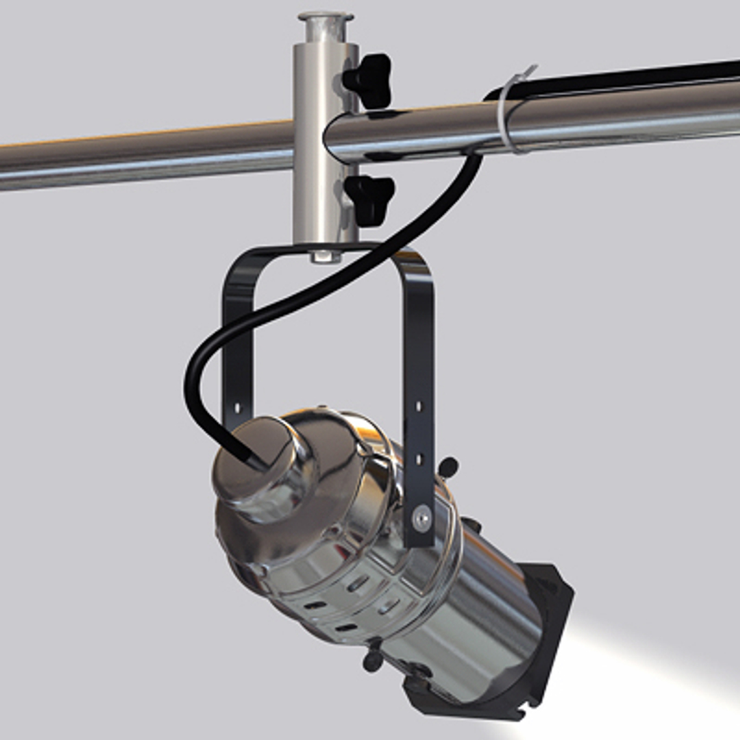 3d theatre stage light spotlight model