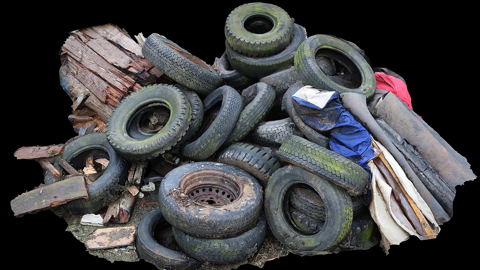 Tires Old Trash Pile Photogrammetry 3D - TurboSquid 2275328