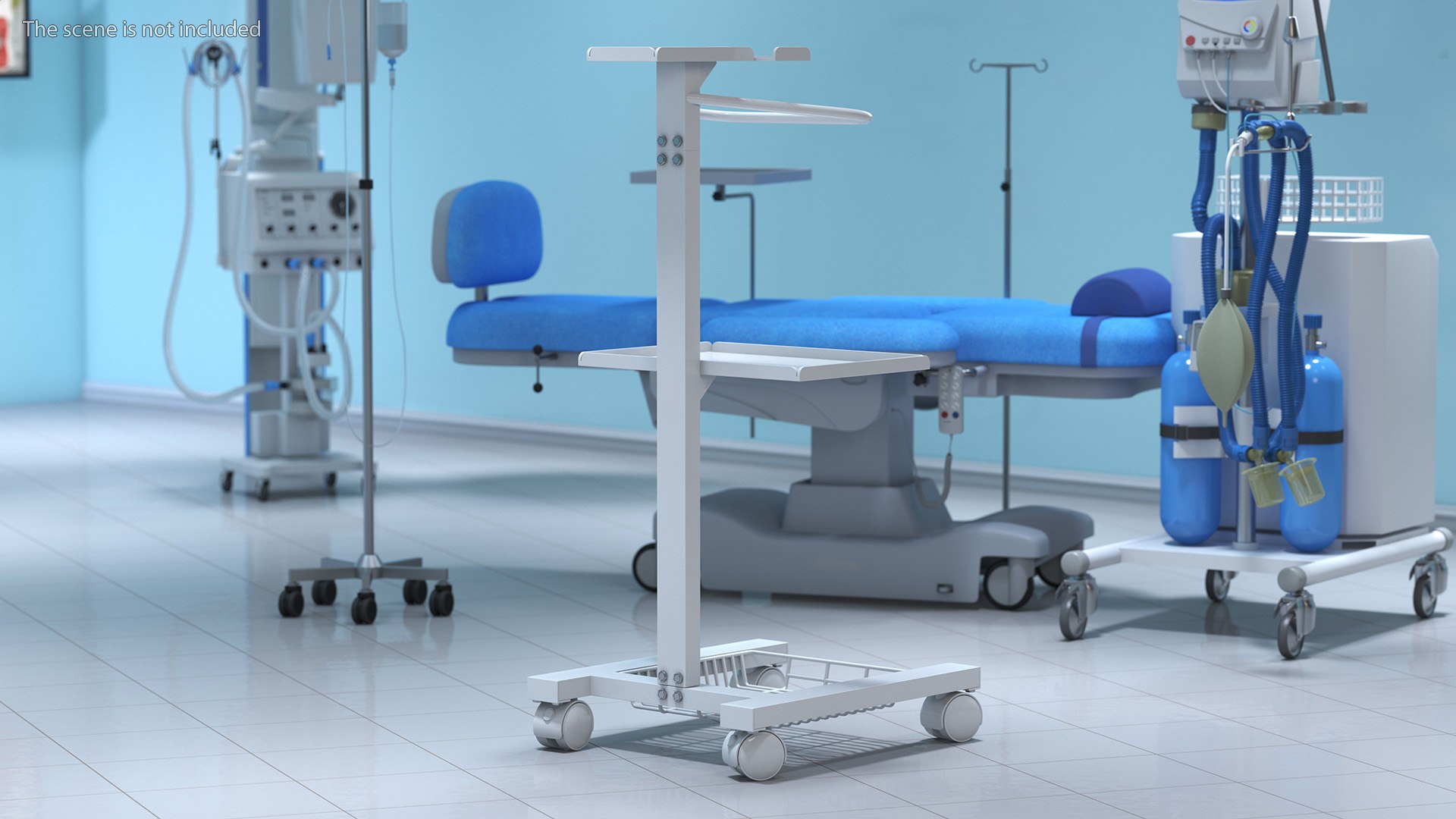3D Model Medical Cart On Wheels - TurboSquid 2193867