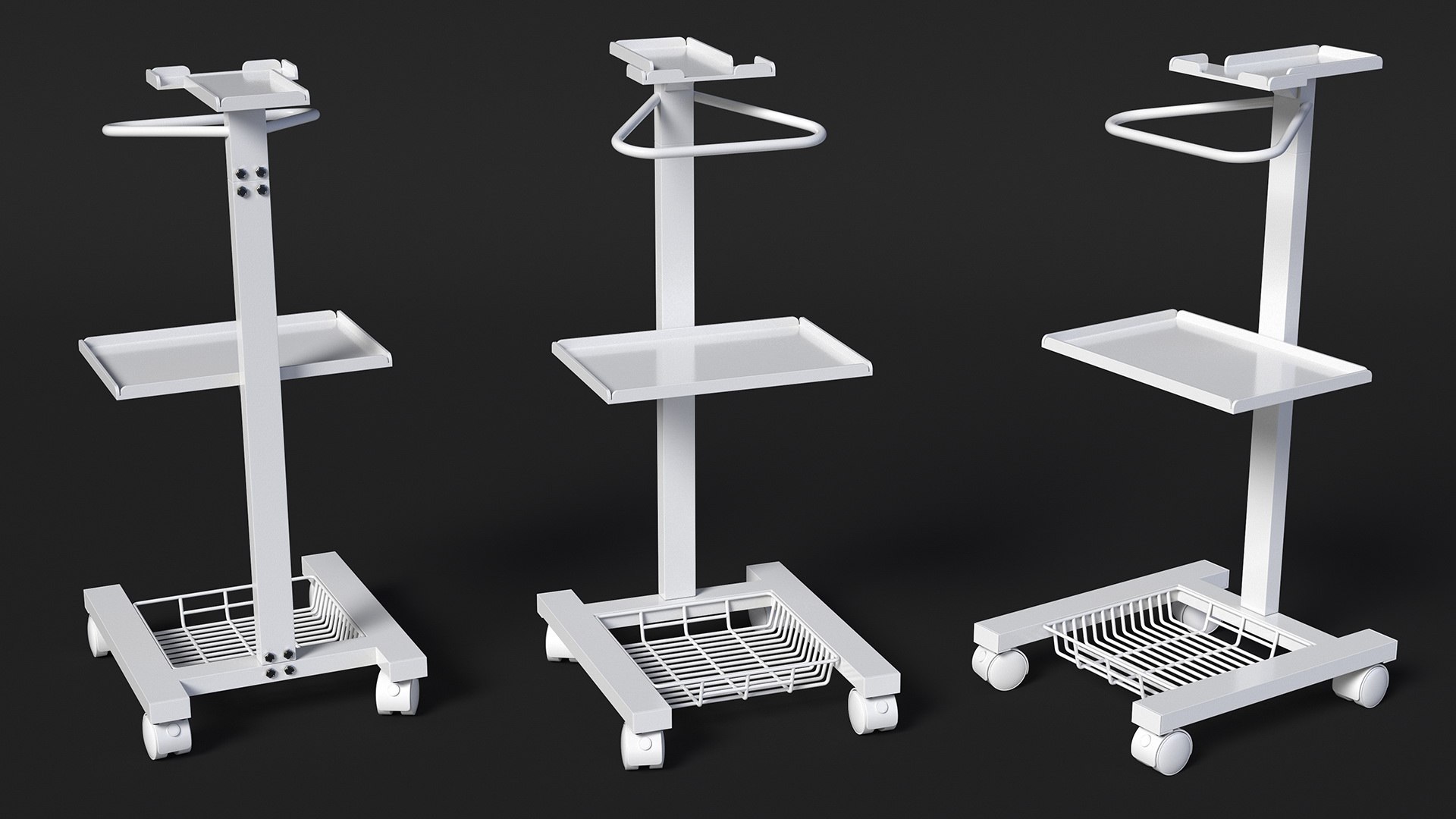 3D Model Medical Cart On Wheels - TurboSquid 2193867