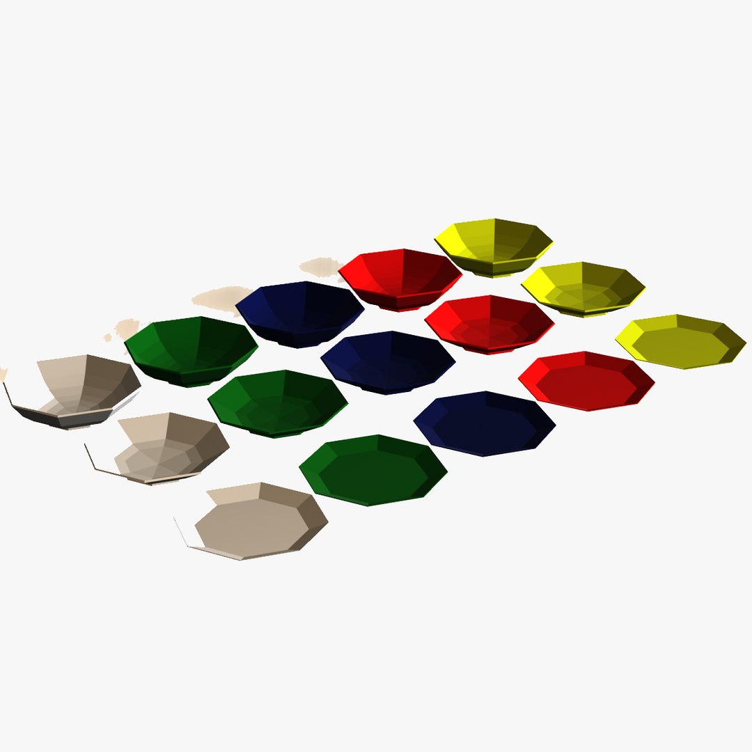 3D Low Poly Plate Collection Model - TurboSquid 1805348