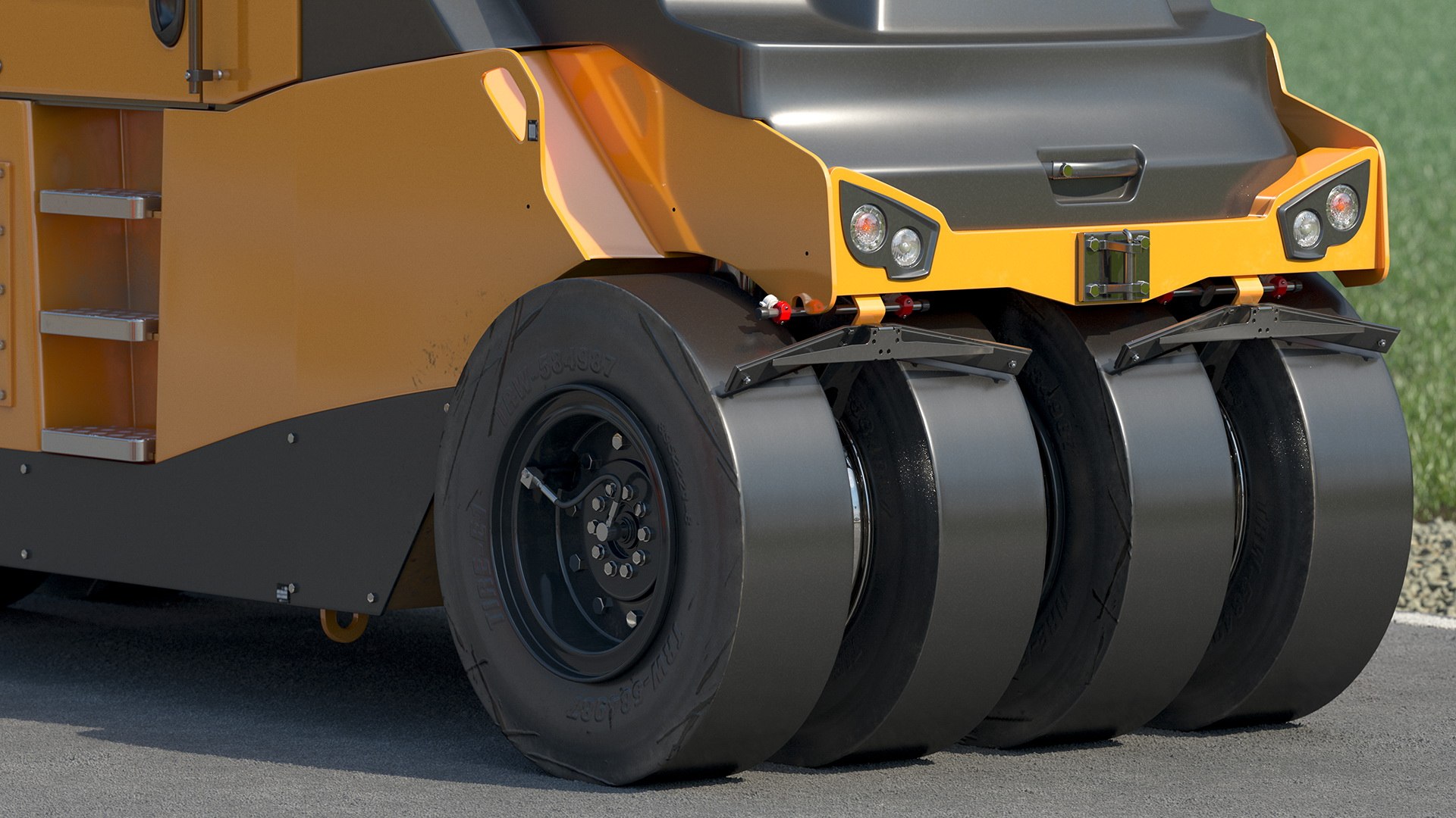 3D Pneumatic Tyred Road Roller Model - TurboSquid 1642363