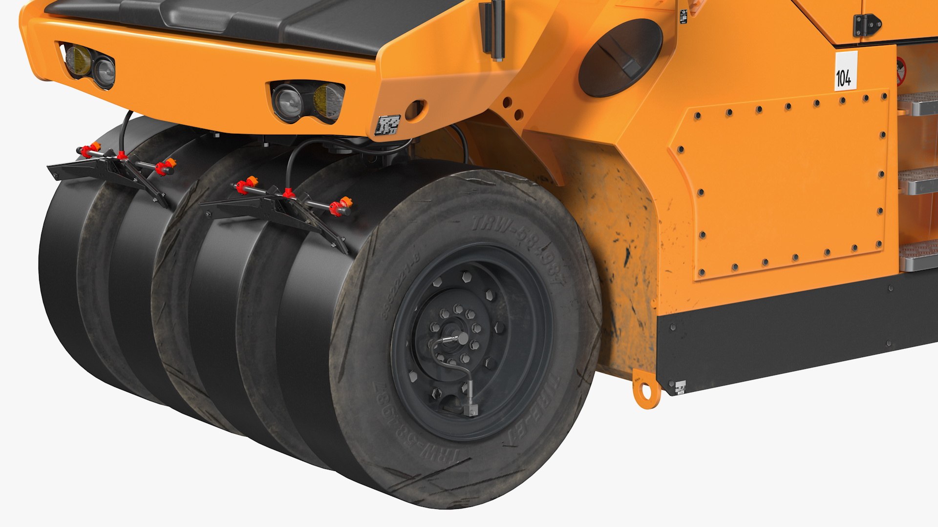 3D pneumatic tyred road roller model - TurboSquid 1642363