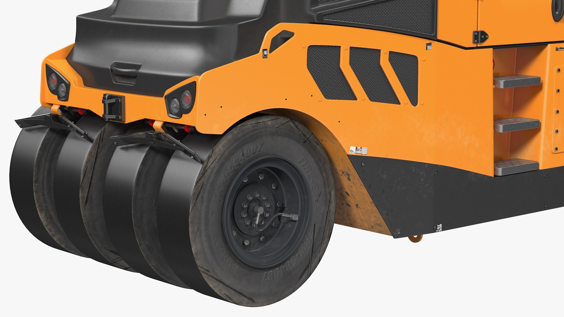 3D pneumatic tyred road roller model - TurboSquid 1642363