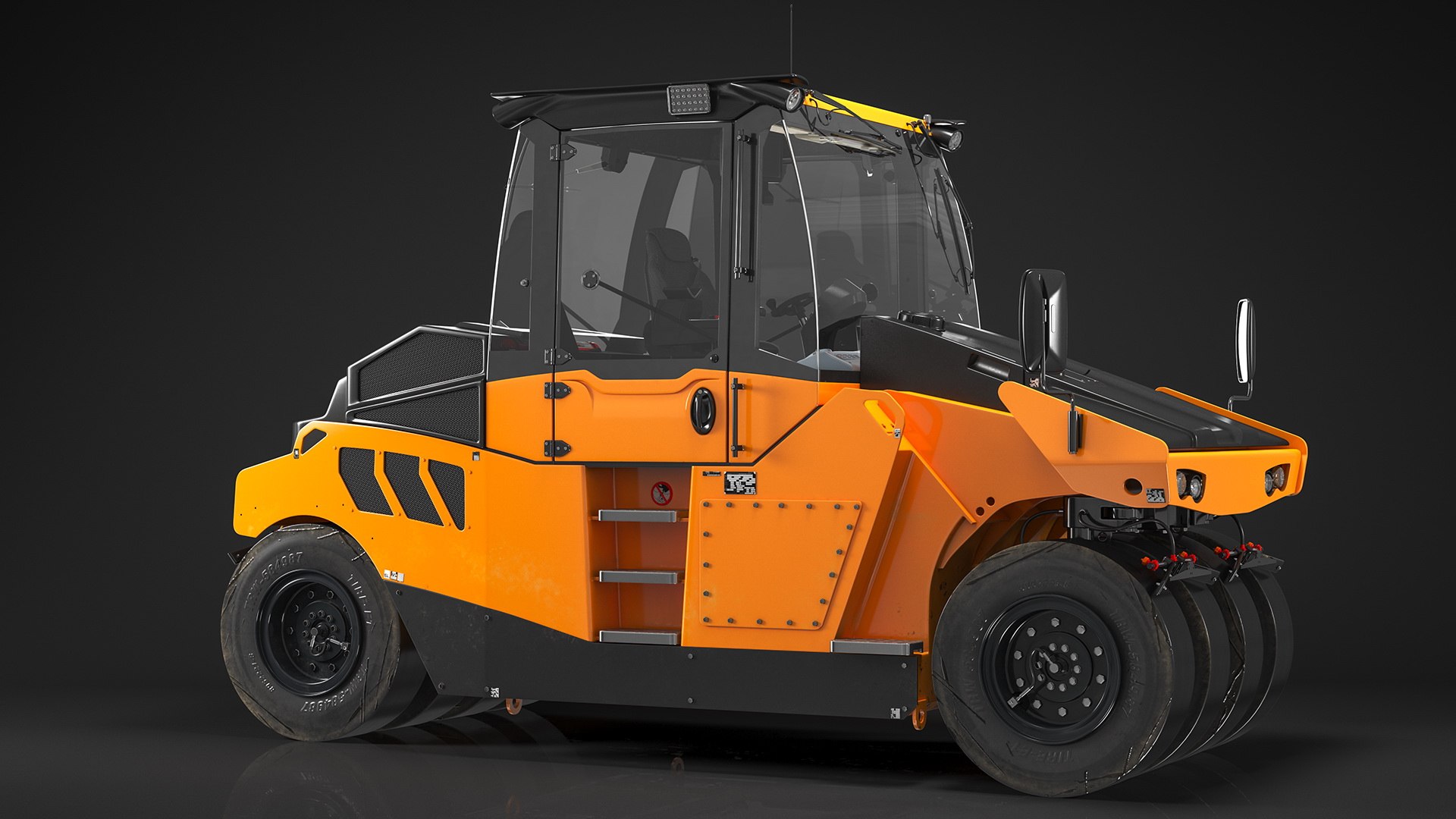 3D Pneumatic Tyred Road Roller Model - TurboSquid 1642363