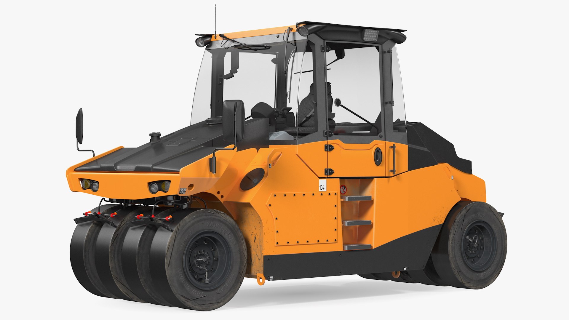 3D pneumatic tyred road roller model - TurboSquid 1642363