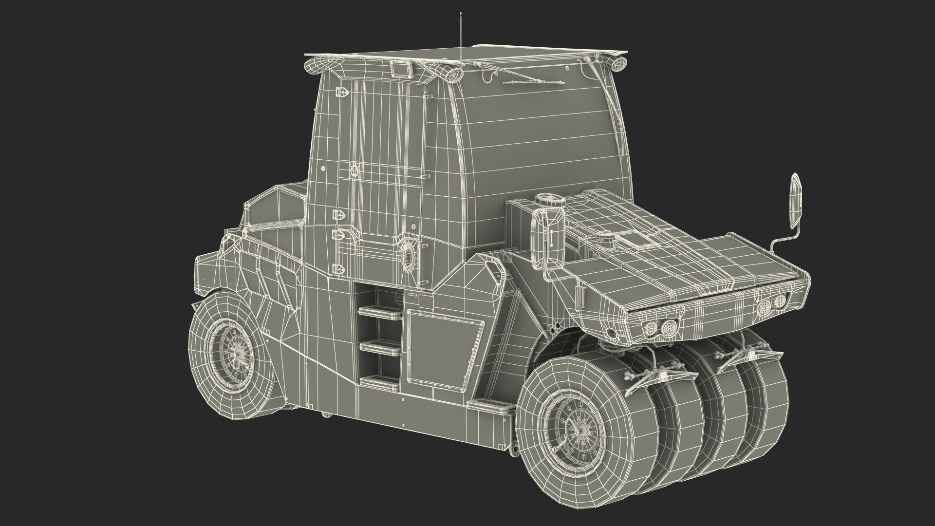 3D Pneumatic Tyred Road Roller Model - TurboSquid 1642363