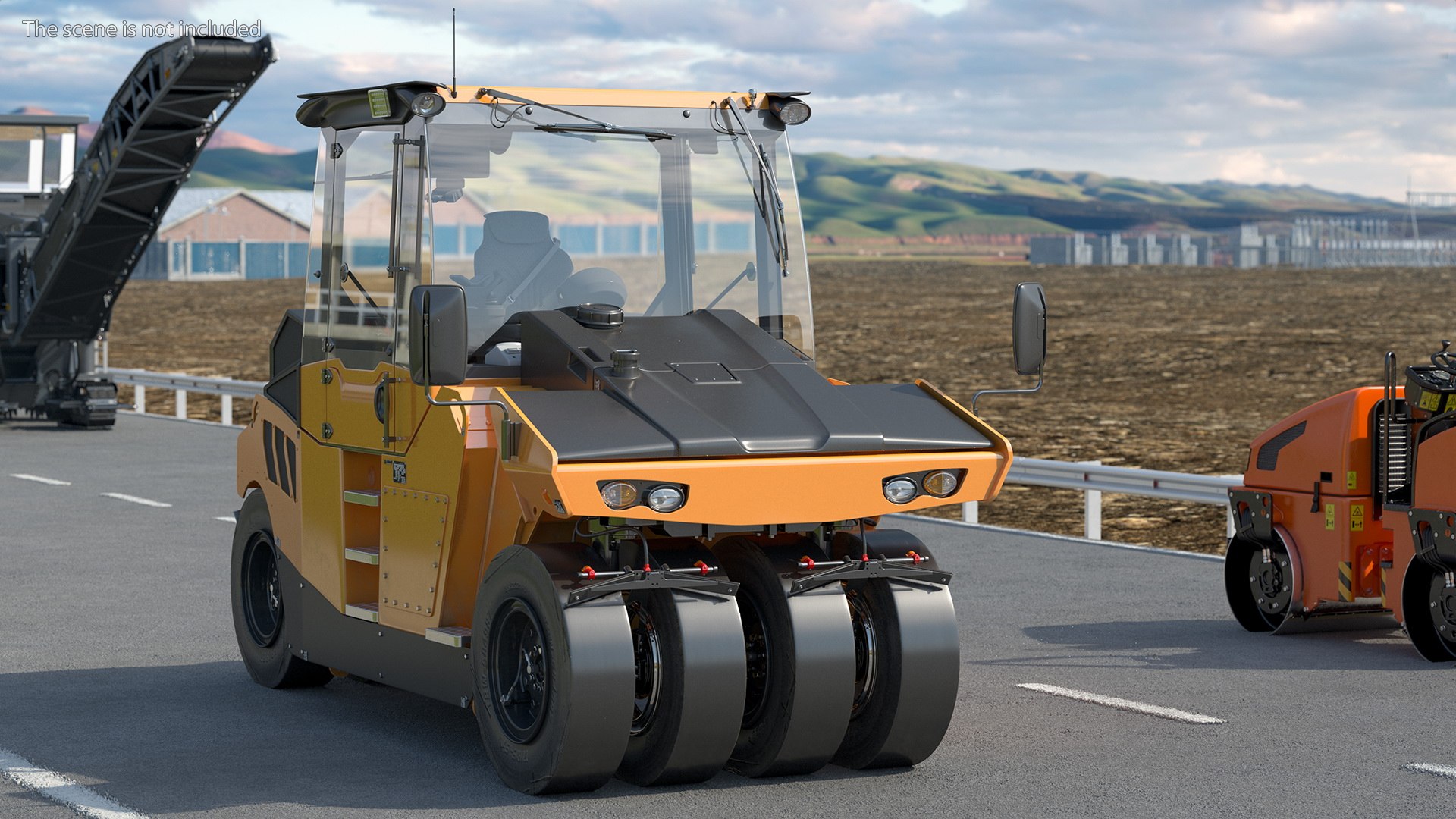 3D Pneumatic Tyred Road Roller Model - TurboSquid 1642363