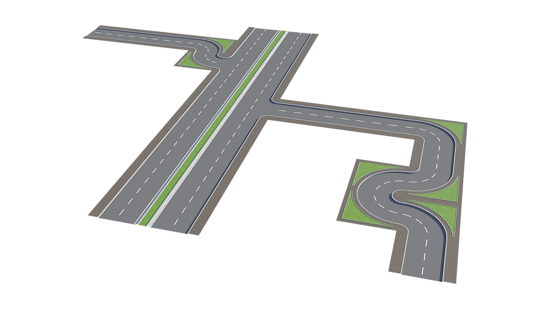 3D Road Constructor Asset Model - TurboSquid 1820487