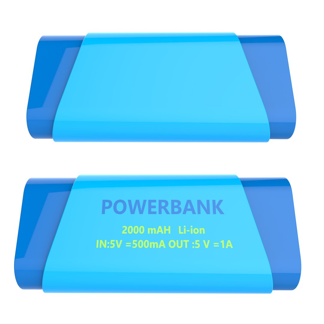 3d model of powerbank power bank