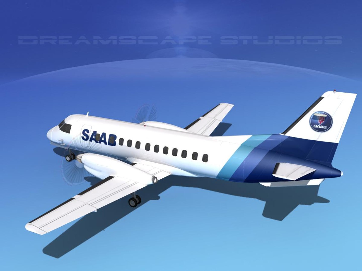 Cockpit Saab 3d Model