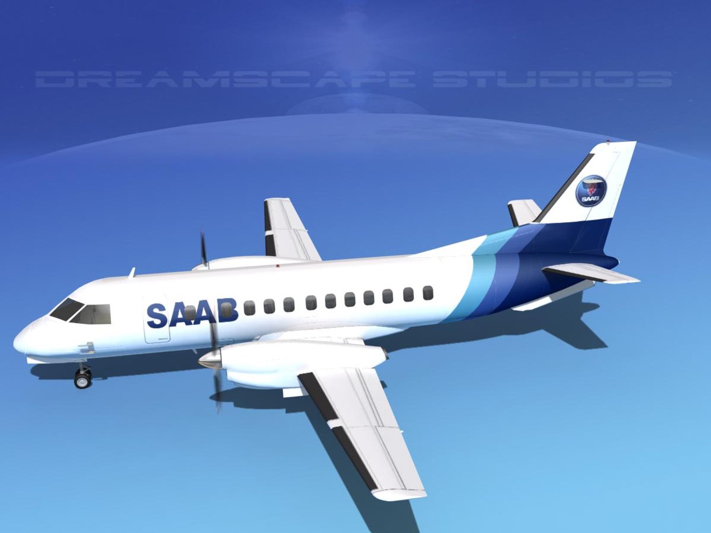 Cockpit Saab 3d Model