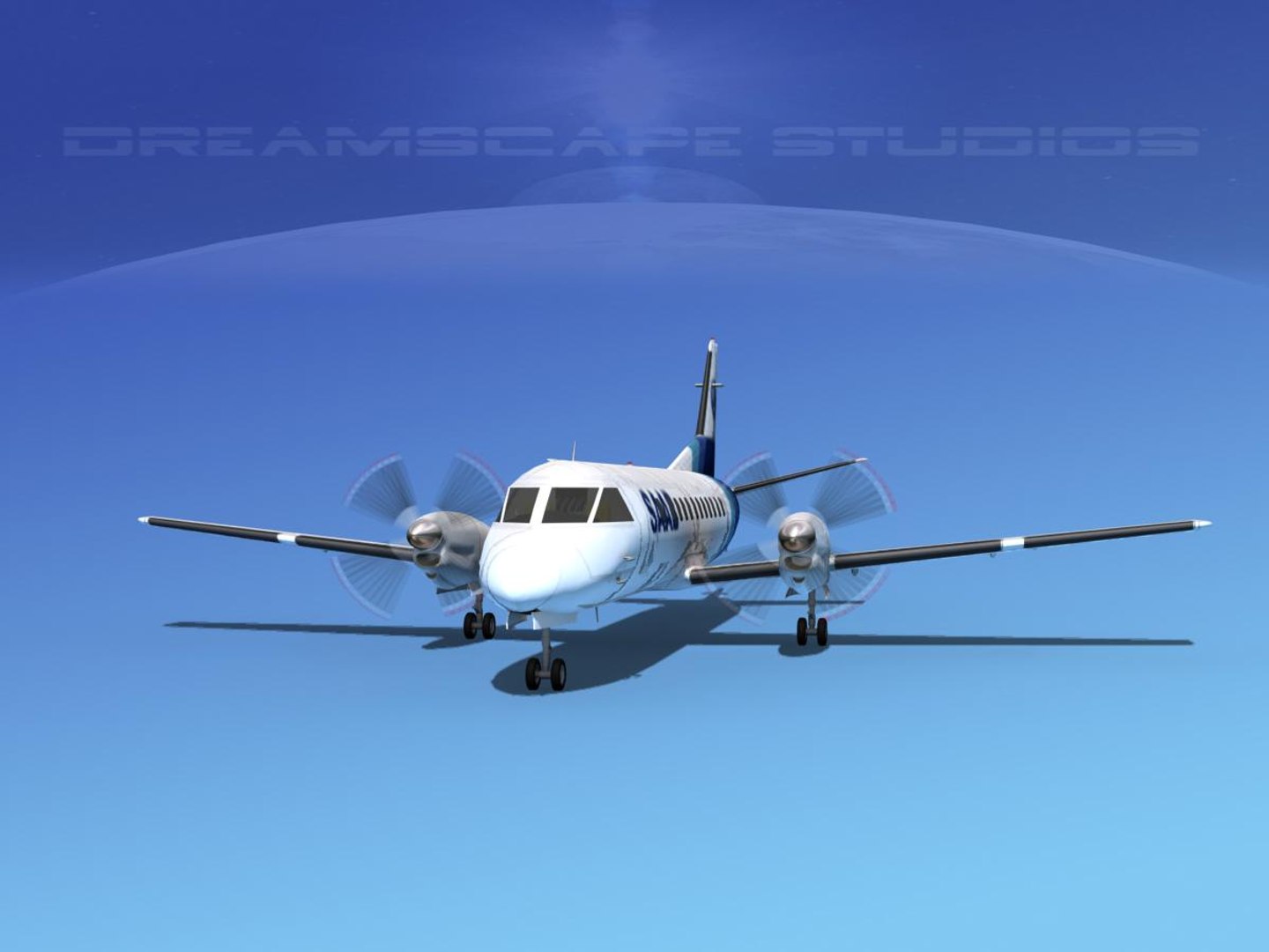 Cockpit Saab 3d Model