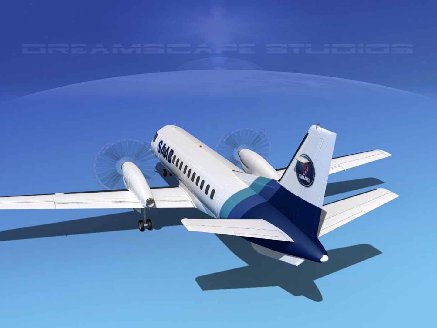 Cockpit Saab 3d Model