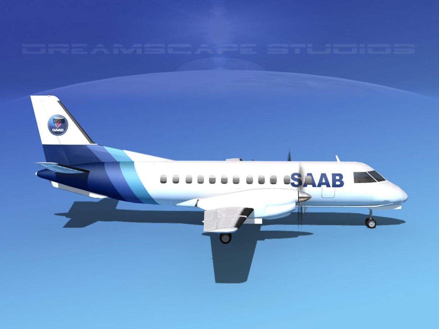 Cockpit Saab 3d Model