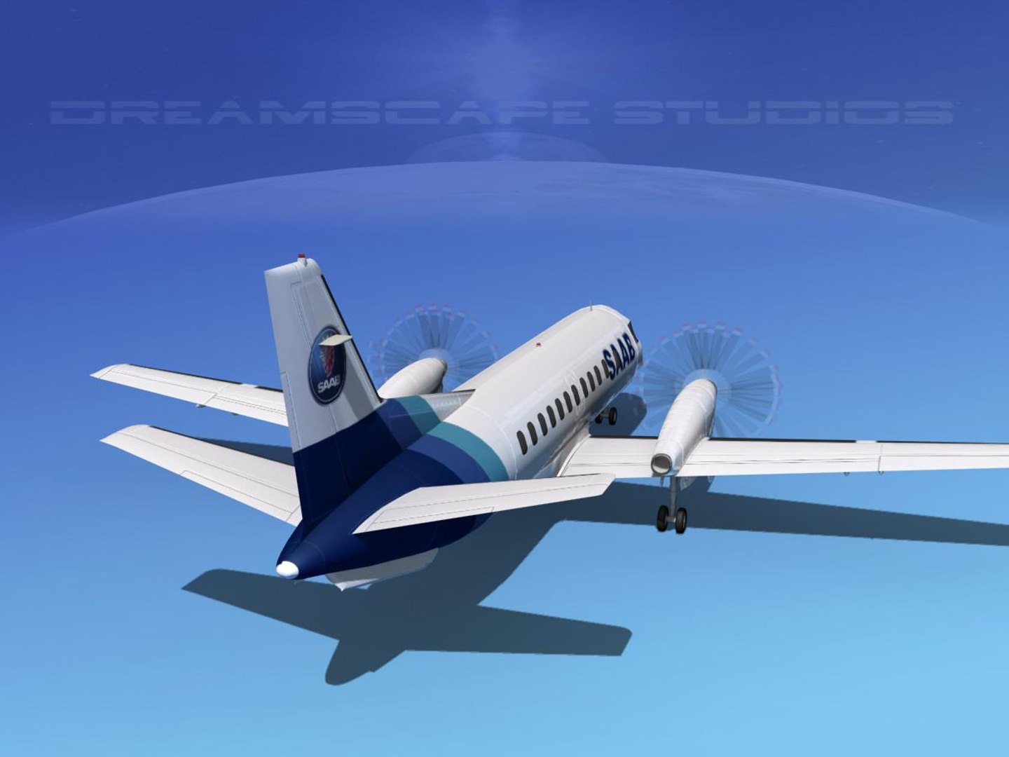 Cockpit Saab 3d Model