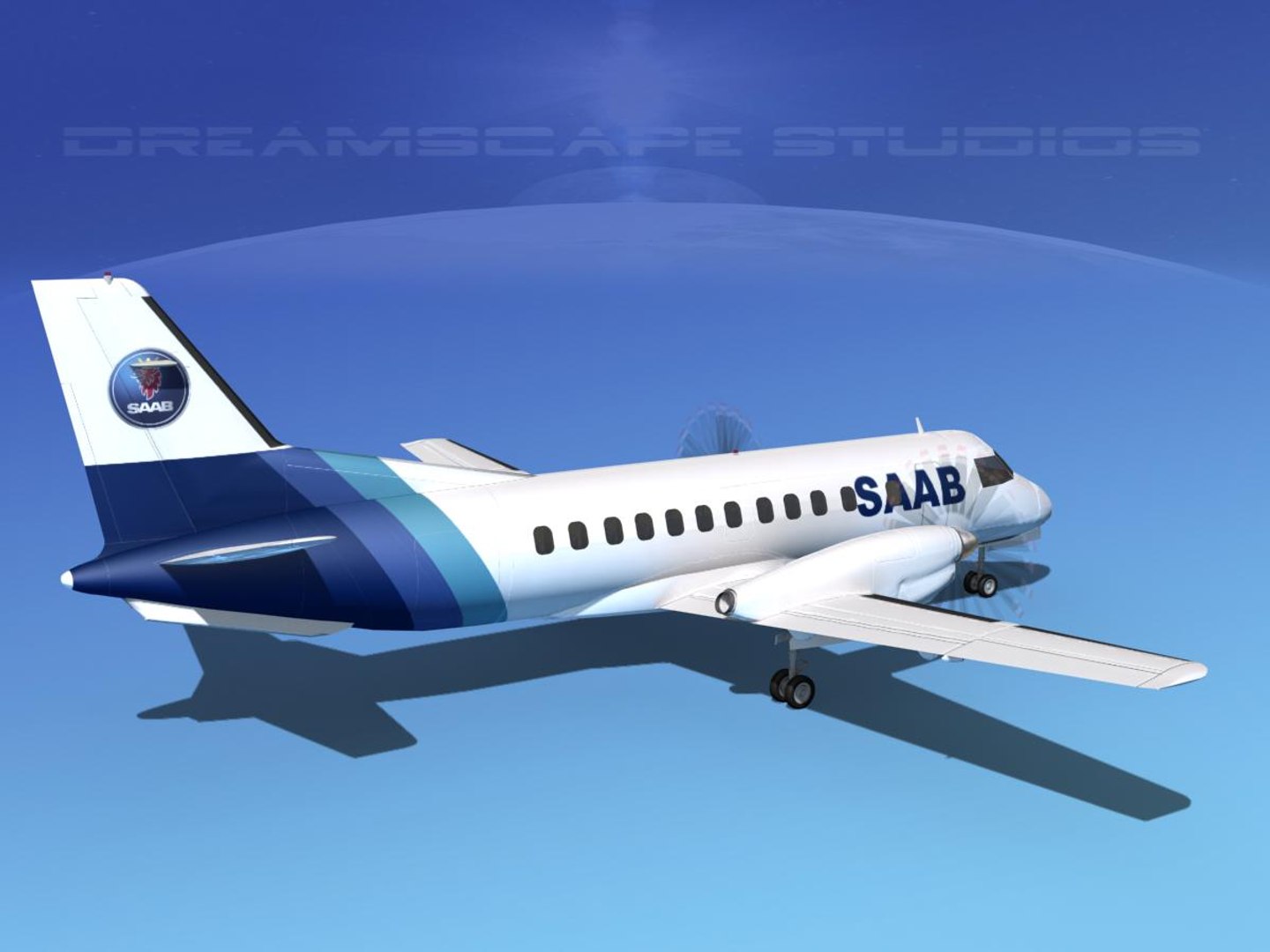 Cockpit Saab 3d Model