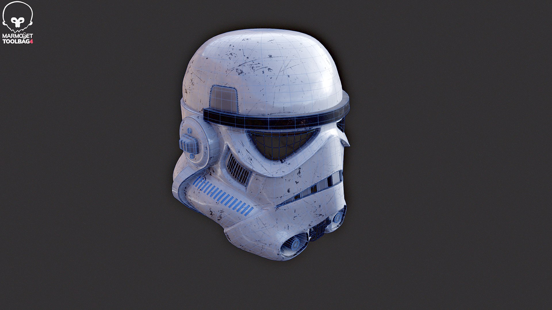 3D Stormtrooper White Damaged Helmet - TurboSquid 2247952