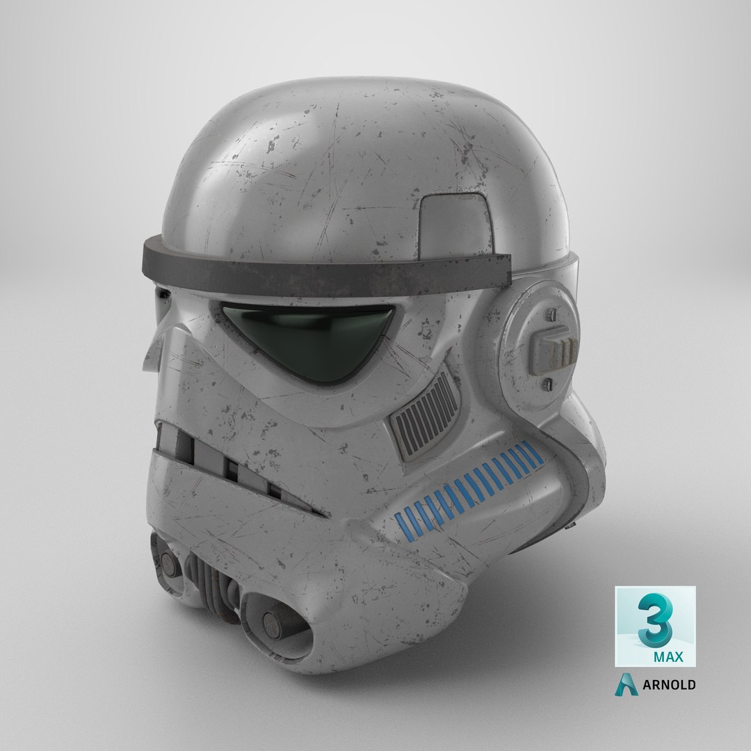 3D Stormtrooper White Damaged Helmet - TurboSquid 2247952
