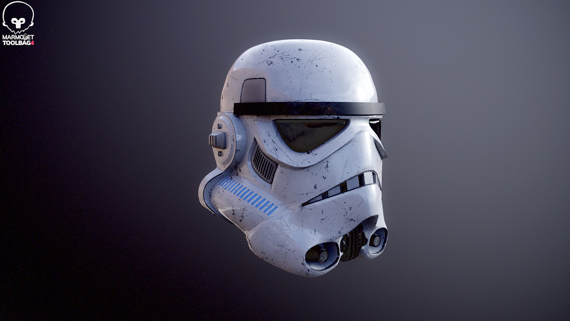 3D Stormtrooper White Damaged Helmet - TurboSquid 2247952