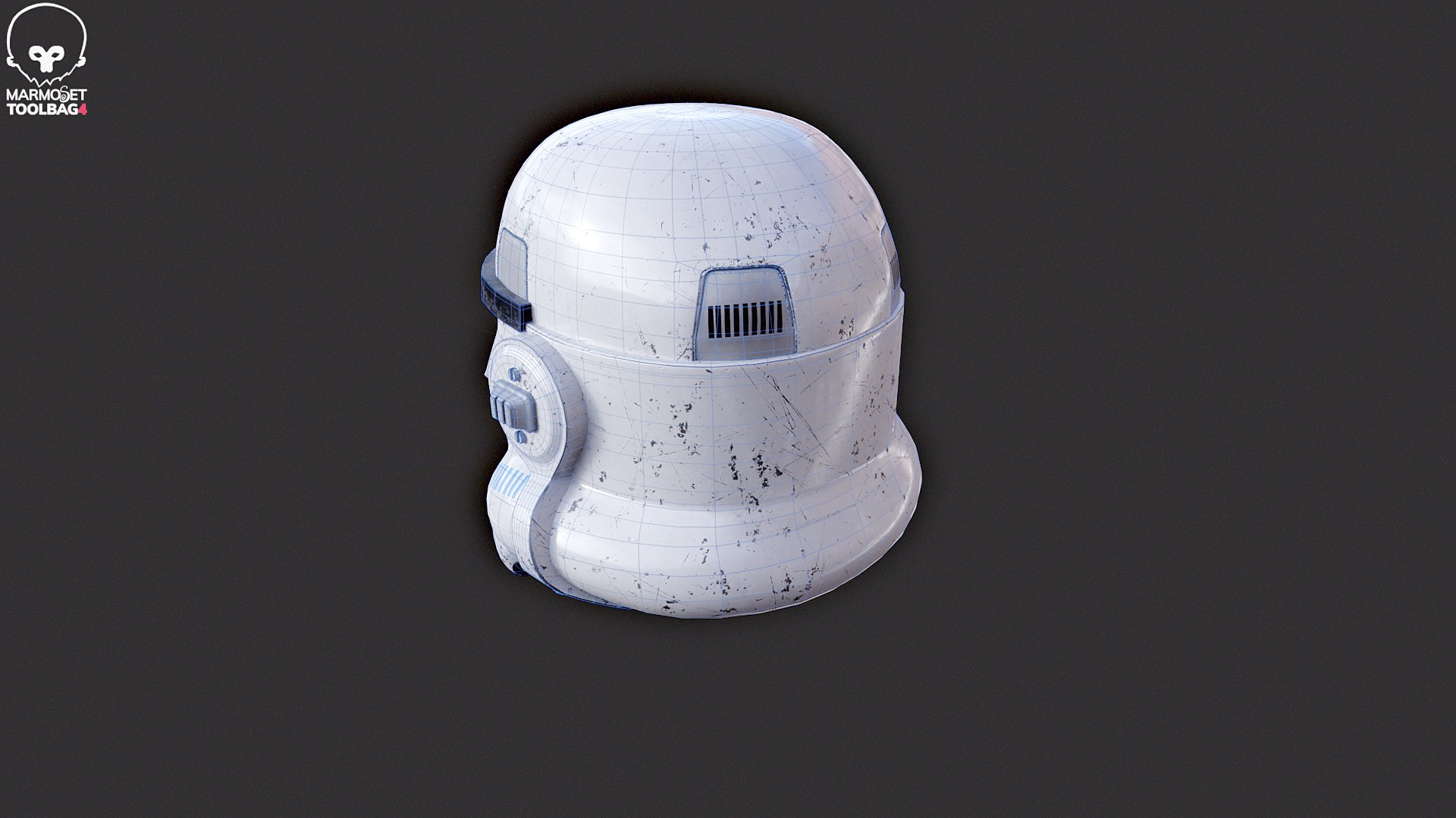 3D Stormtrooper White Damaged Helmet - TurboSquid 2247952