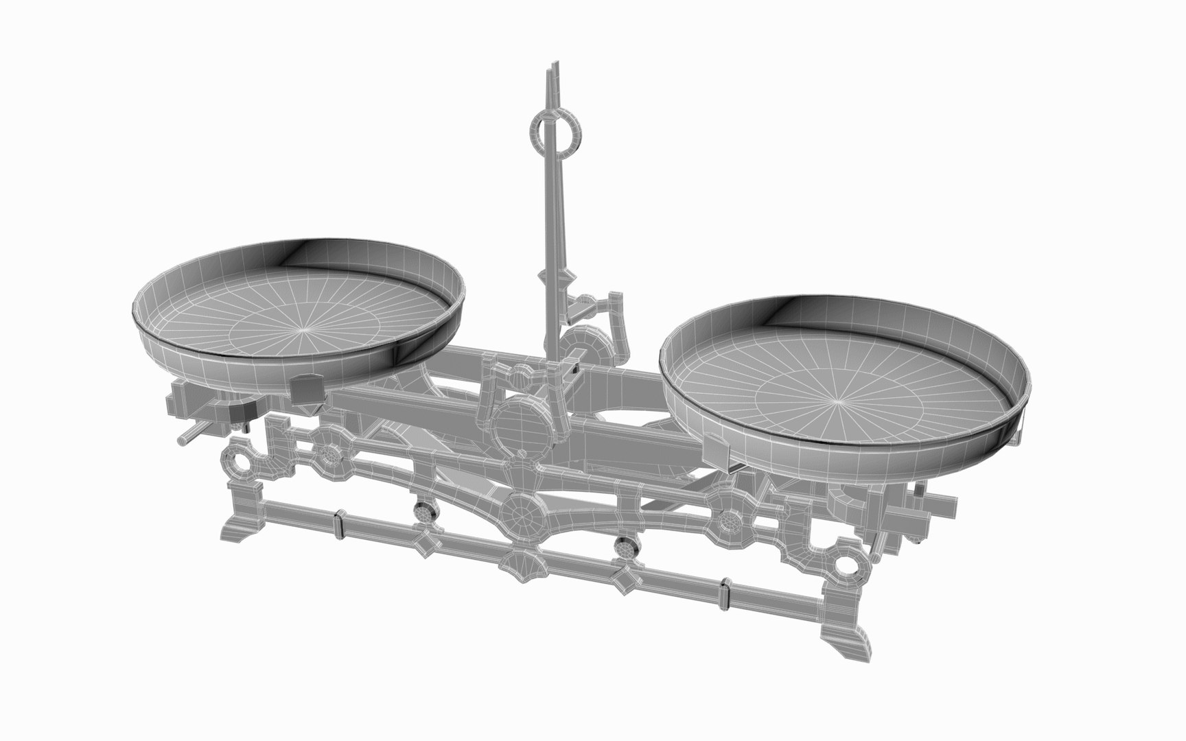 Antique Cast Iron Scales 3d Model