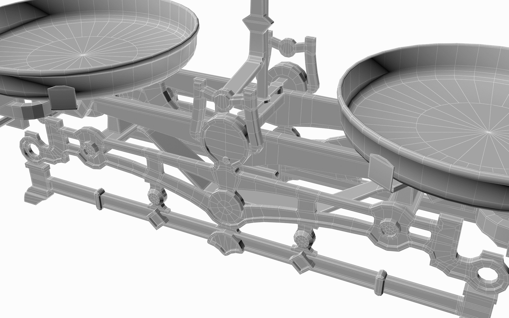 Antique Cast Iron Scales 3d Model