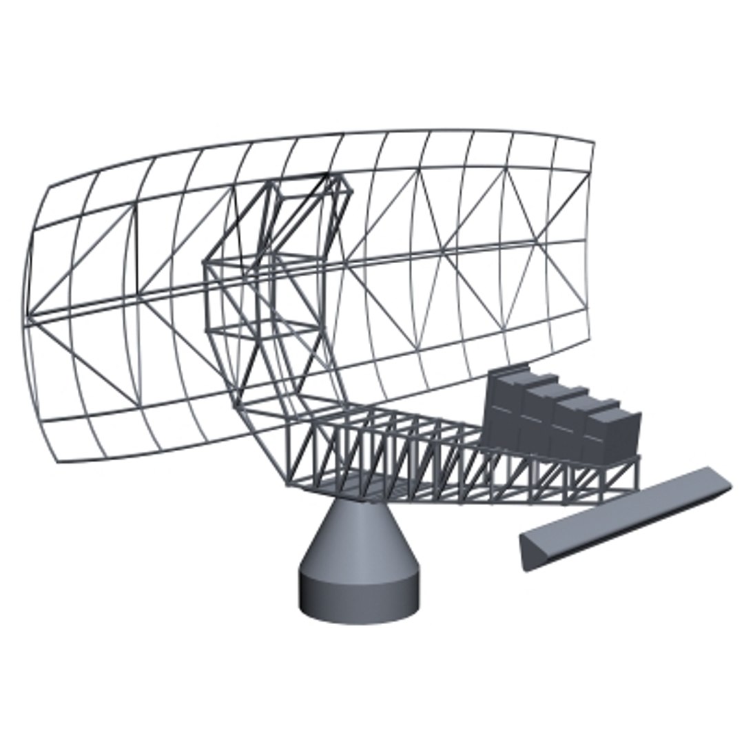 Navy Sps-49 Radar 3d Model