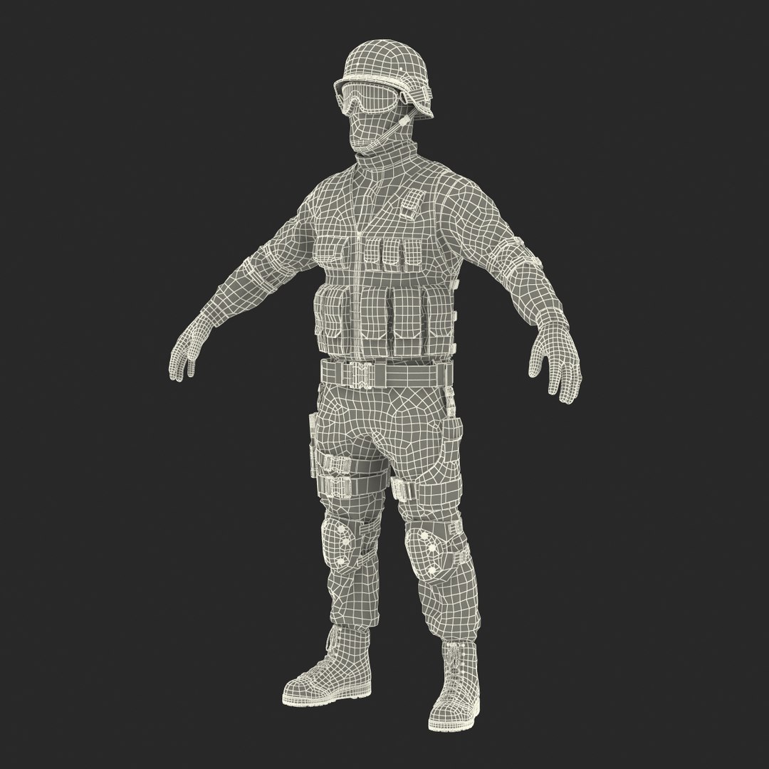 3d Model Swat Man Rigged