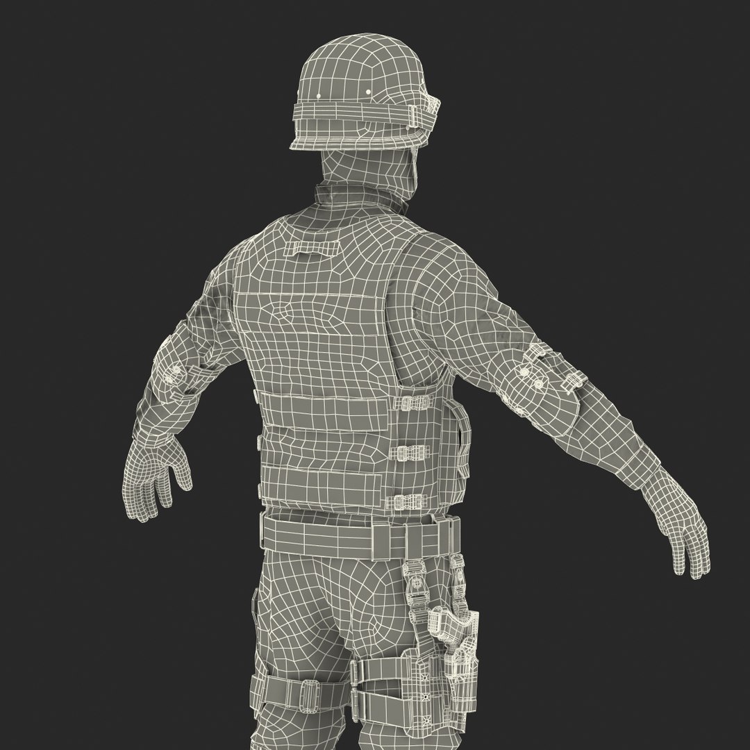 3d Model Swat Man Rigged