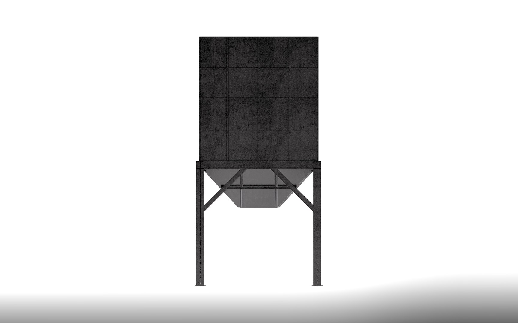 3D Cubic Industrial Steel Hopper - TurboSquid 2087667