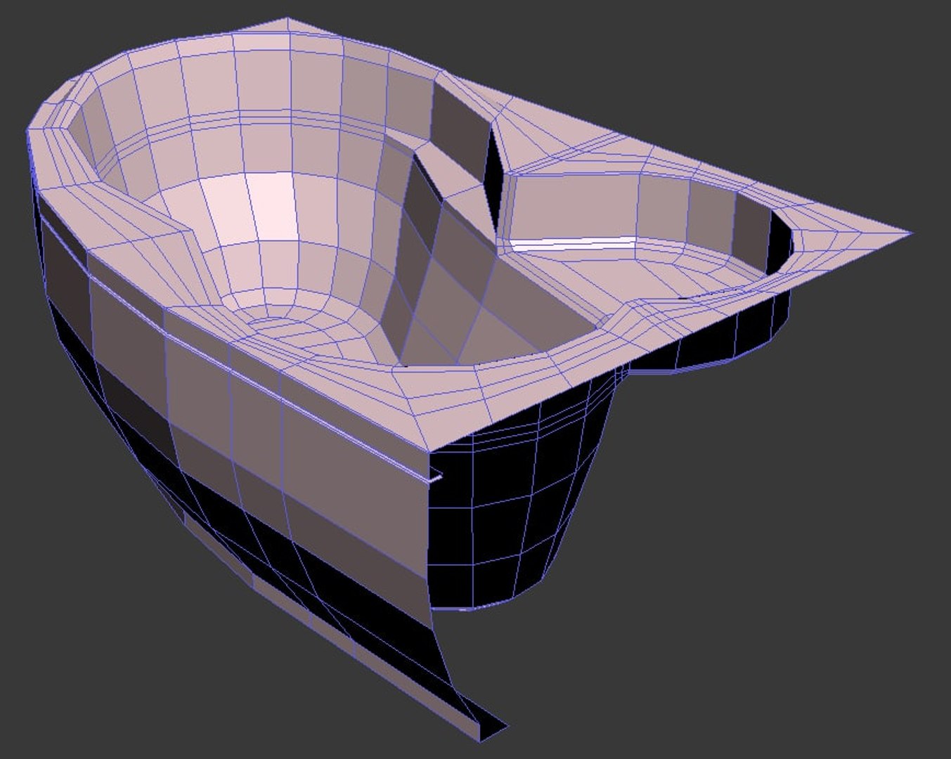 3ds Max Corner Bathtub
