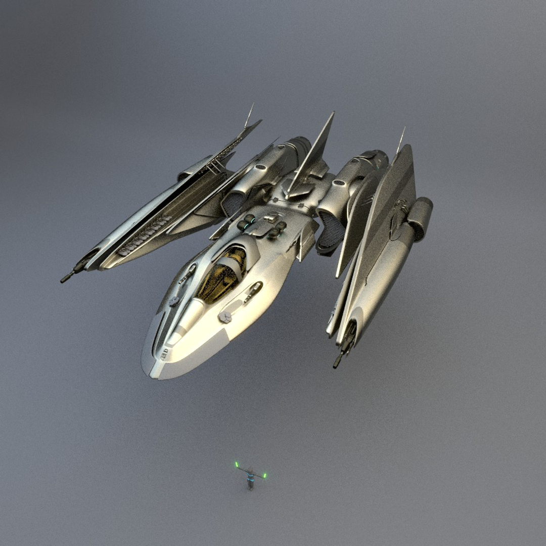 Space Spaceship 3d Model