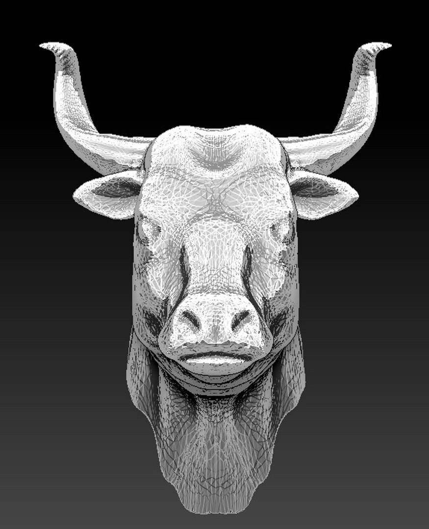 Bull Head 3d Obj