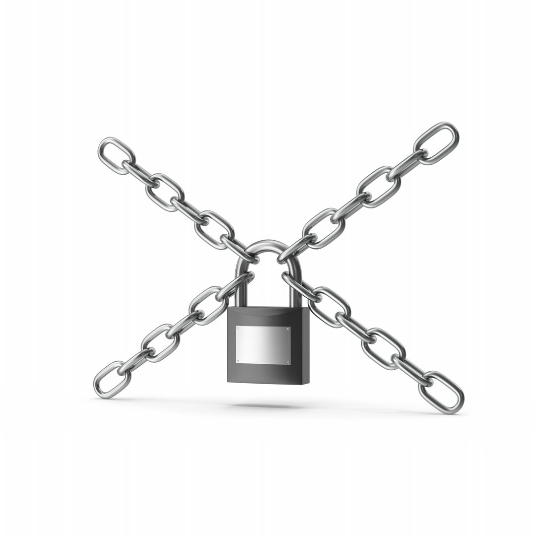 3D Chained Padlock Model - TurboSquid 2299443