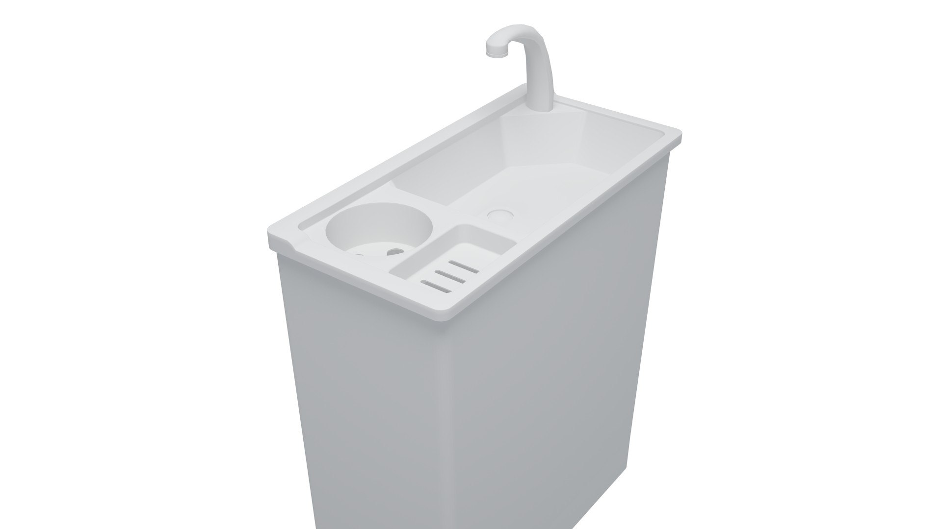 Ecosys box square wc tank 3D model - TurboSquid 2158348