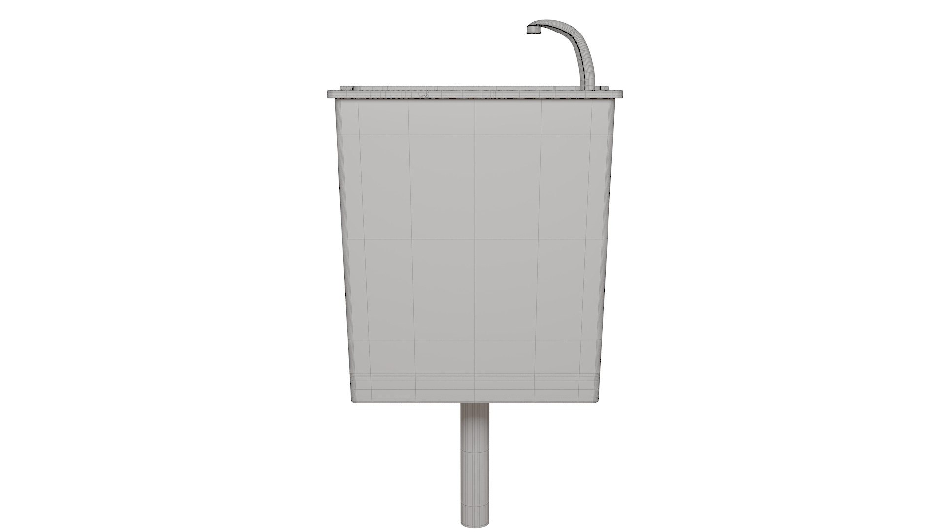 Ecosys Box Square Wc Tank 3D Model - TurboSquid 2158348