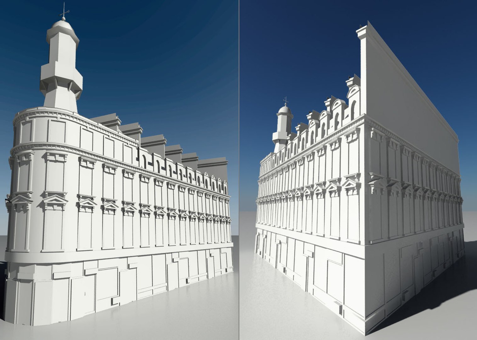 building classical style 3d model