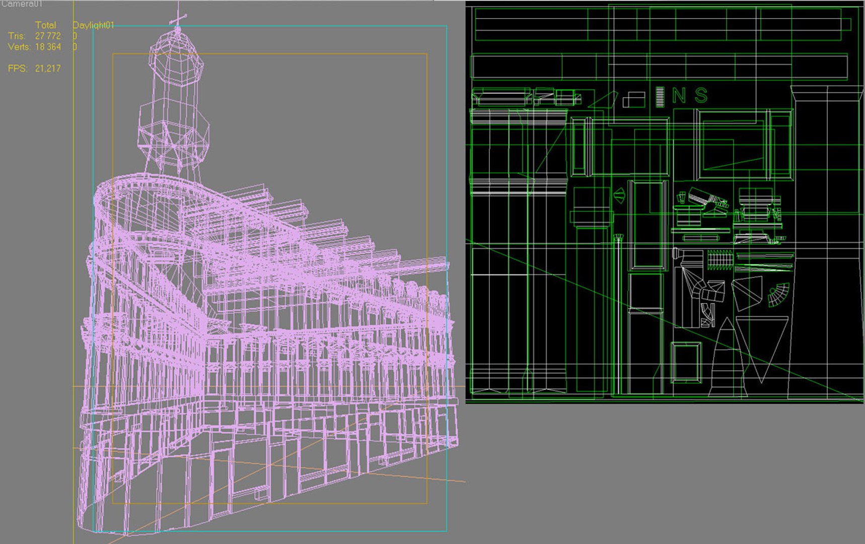 building classical style 3d model