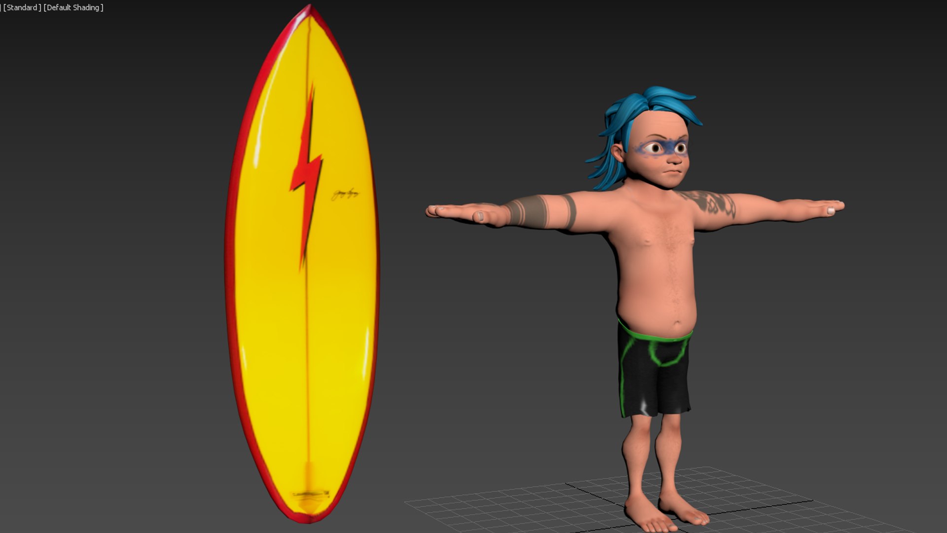 Lao Surf Surfer 3D Model - TurboSquid 1688304