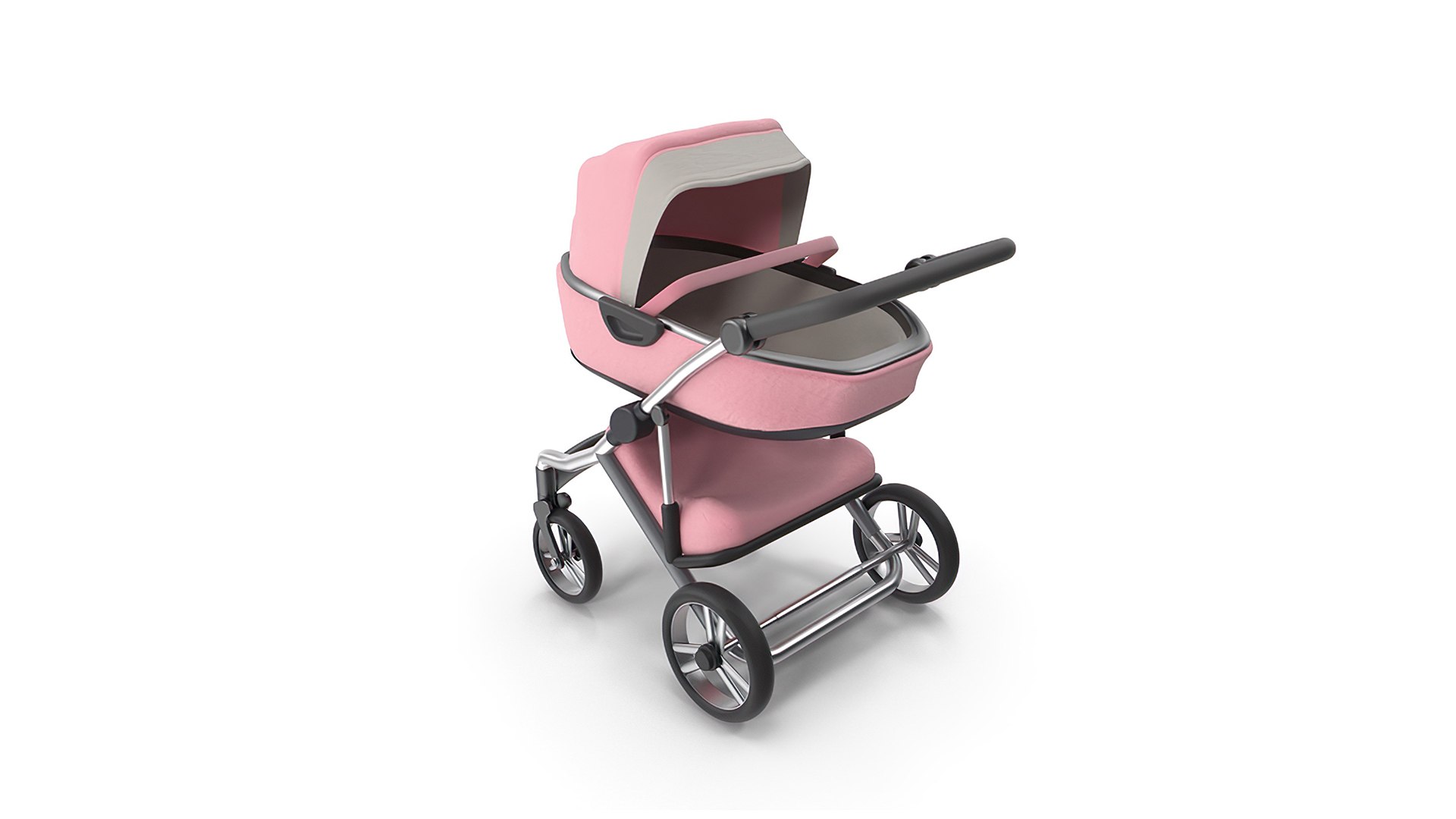 3D Retro Baby Stroller Model - TurboSquid 2043964