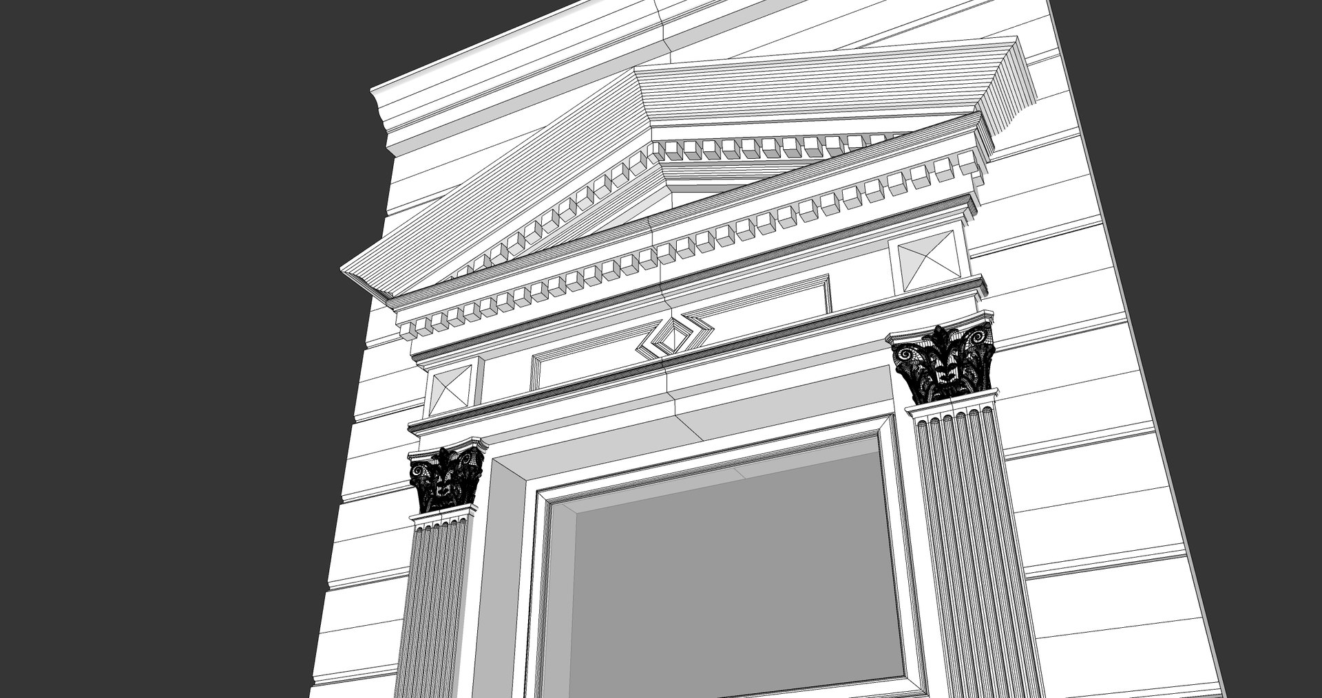 3D model Classic window frame Corinthian Order capital - TurboSquid 2085933